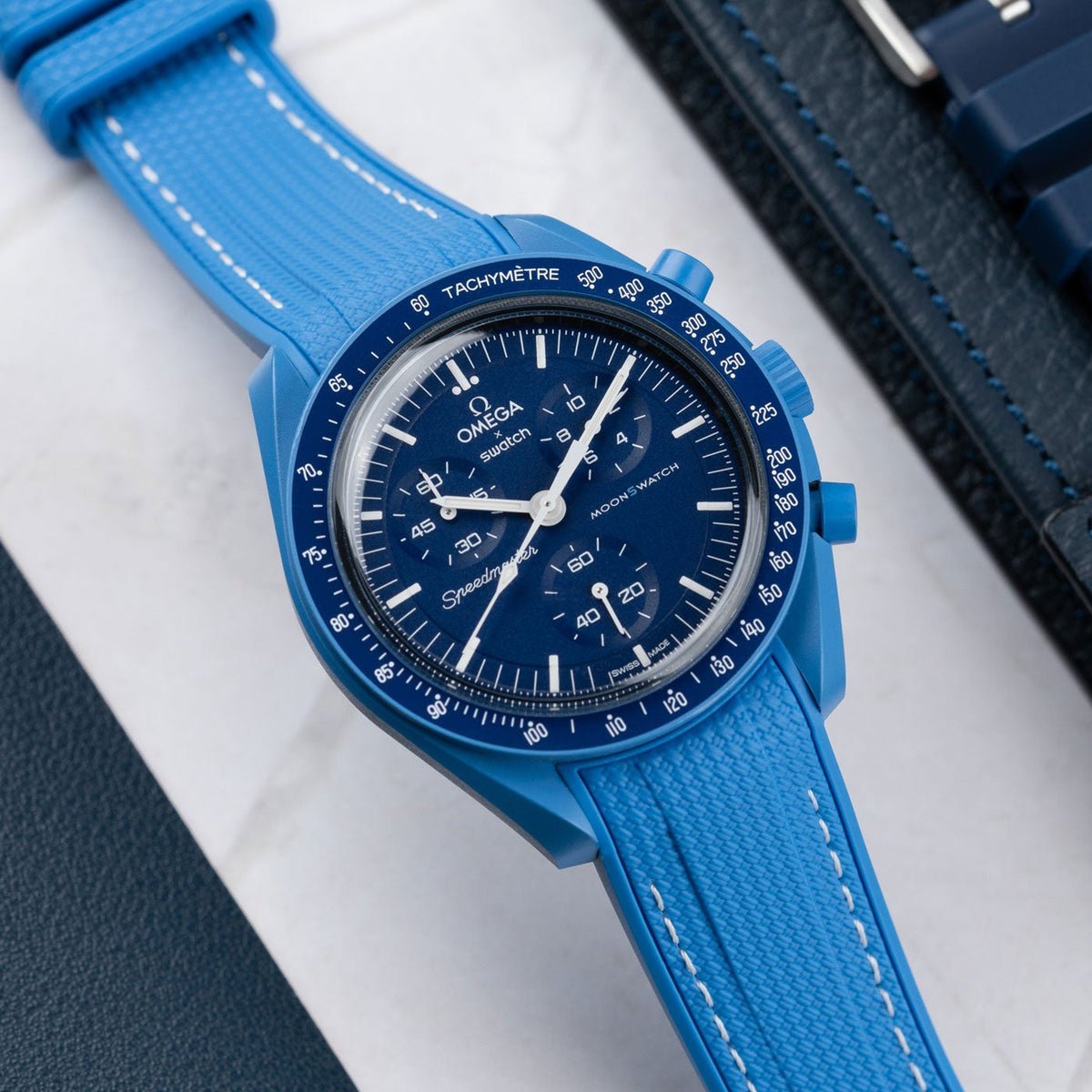 Rubber Watch Strap for Omega X Swatch MoonSwatch Mission to Neptune ...