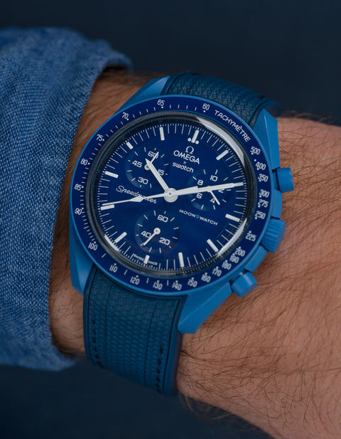 Rubber Watch Strap for Omega X Swatch MoonSwatch Mission to Neptune ...