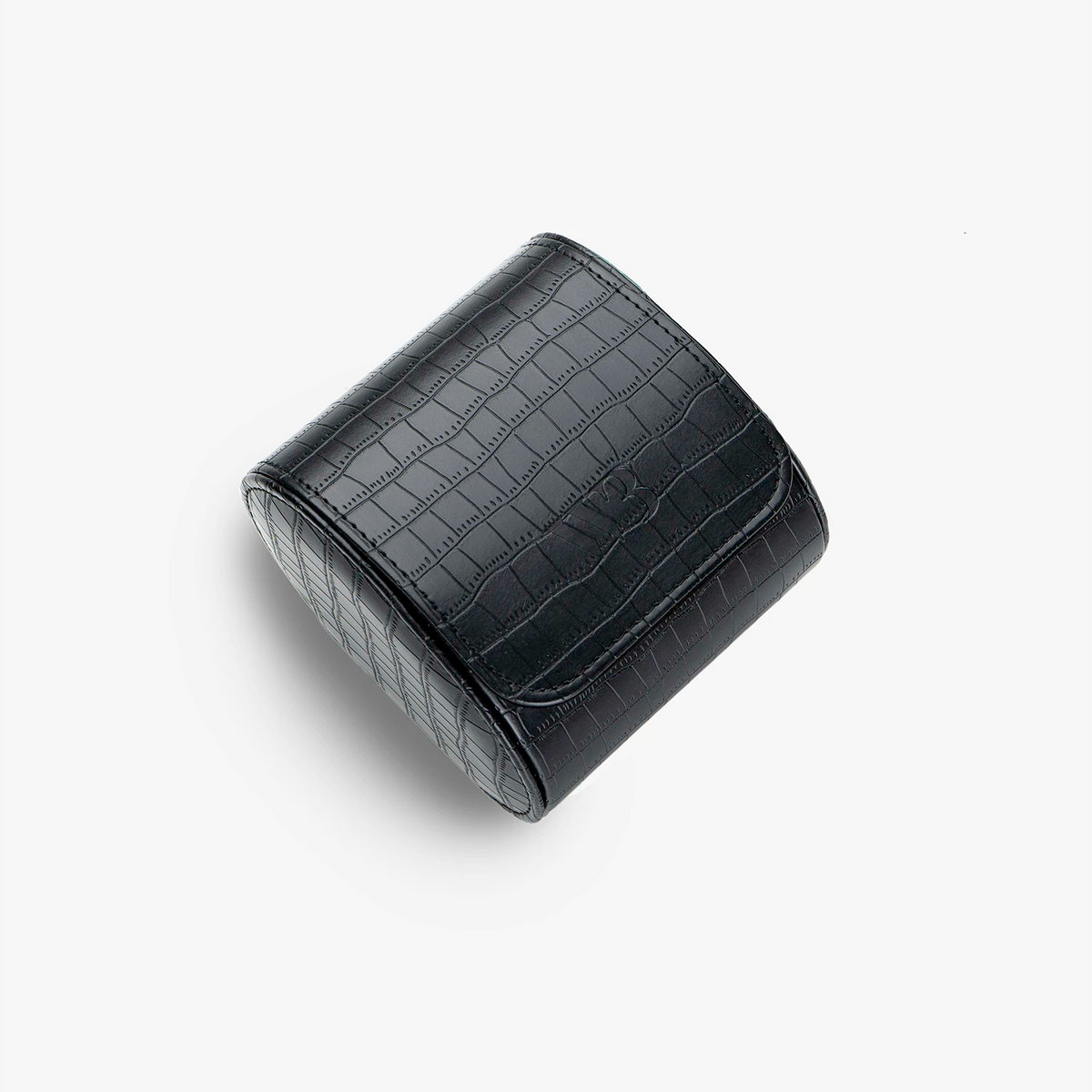 Single Watch Roll Black Embossed Alligator | Understated Luxury ...