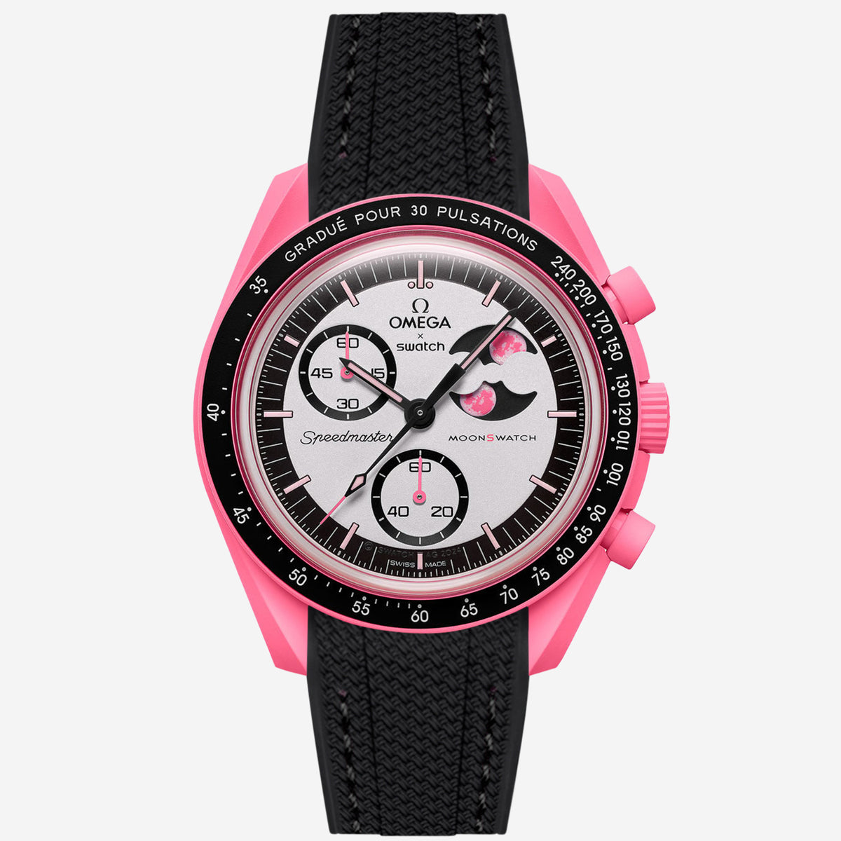 Rubber Strap for Omega X Swatch MoonSwatch Mission to The Pink Moonpha ...