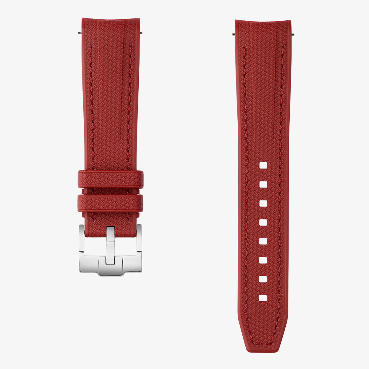 Burgundy Vertech Curved Rubber Watch Strap for MoonSwatch – Wristbuddys