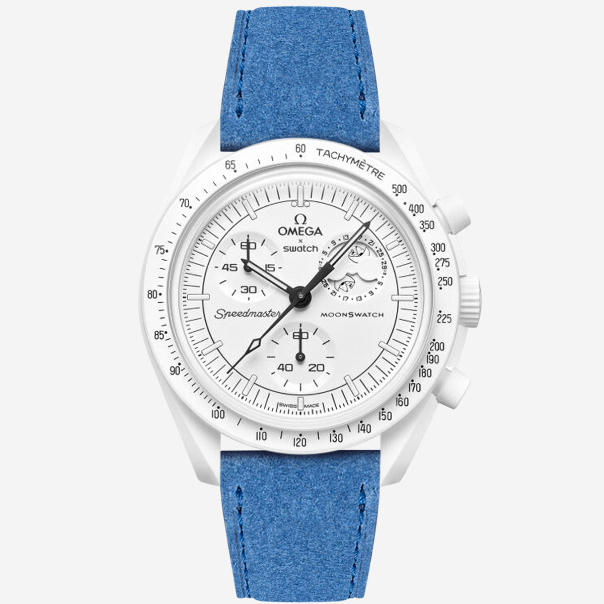 Leather Straps for Omega X Swatch MoonSwatch Mission to the Moonphase ...