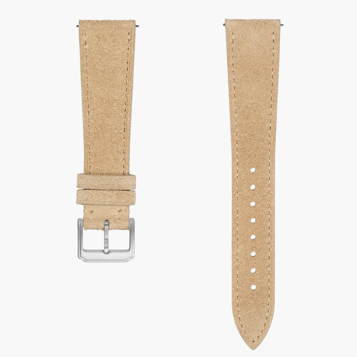 Handmade Beige Suede Leather Strap | Italian Quality – Wristbuddys