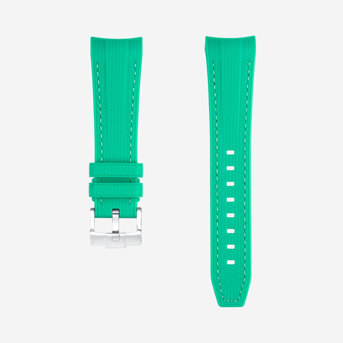 Indian Ocean Green Vertech Rubber Watch Strap for Blancpain X Swatch ...