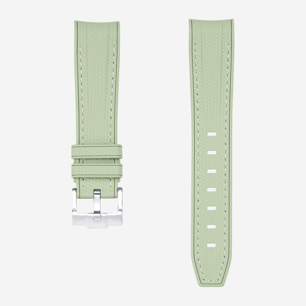 Mint Green Vertech Curved Rubber Watch Strap for MoonSwatch – Wristbuddys