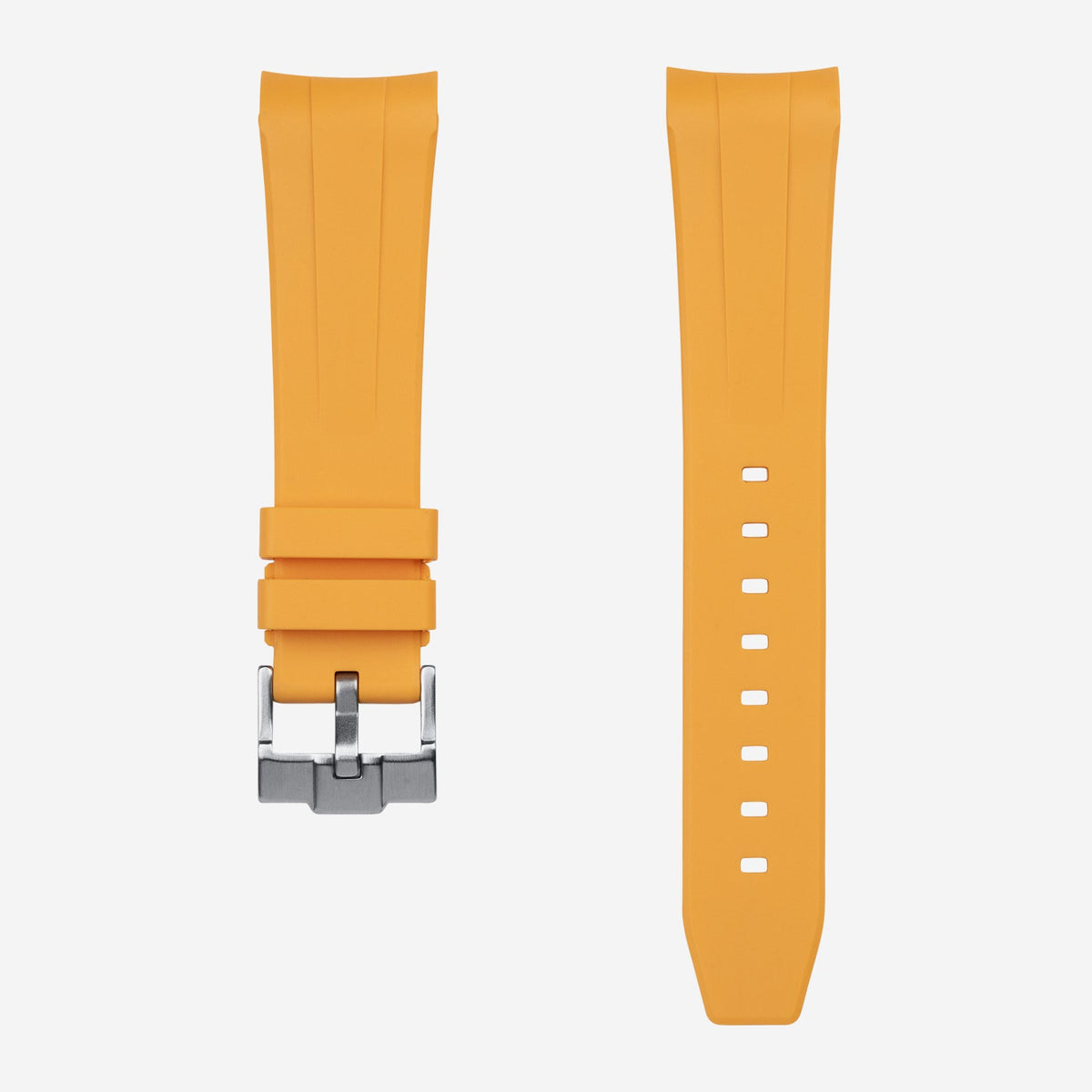 Curved Rubber Strap for Blancpain X Swatch - Yellow – Wristbuddys