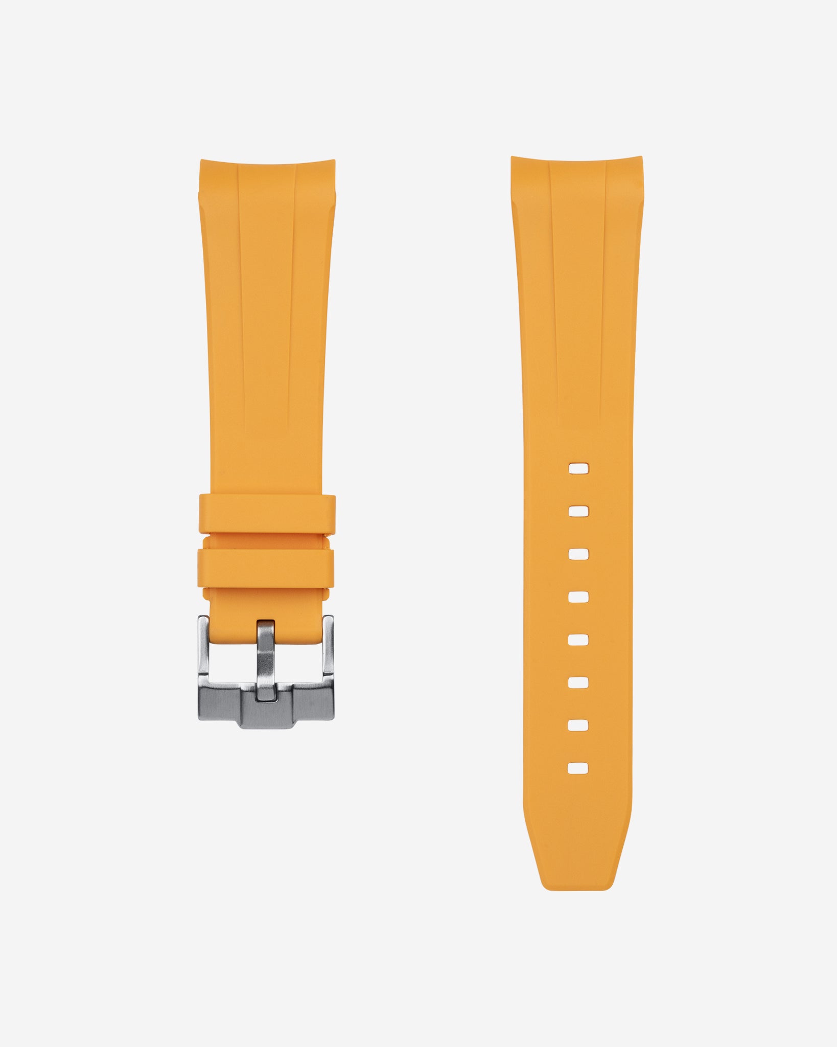 Curved Rubber Strap for Blancpain X Swatch - Yellow – Wristbuddys