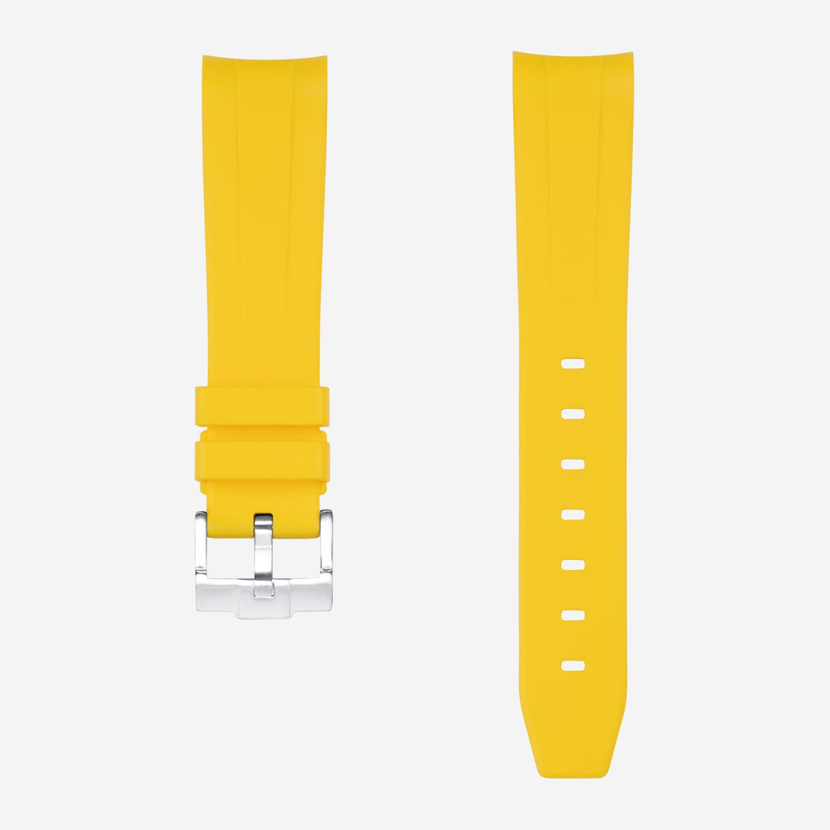 Yellow Curved Rubber Watch Strap for MoonSwatch – Wristbuddys