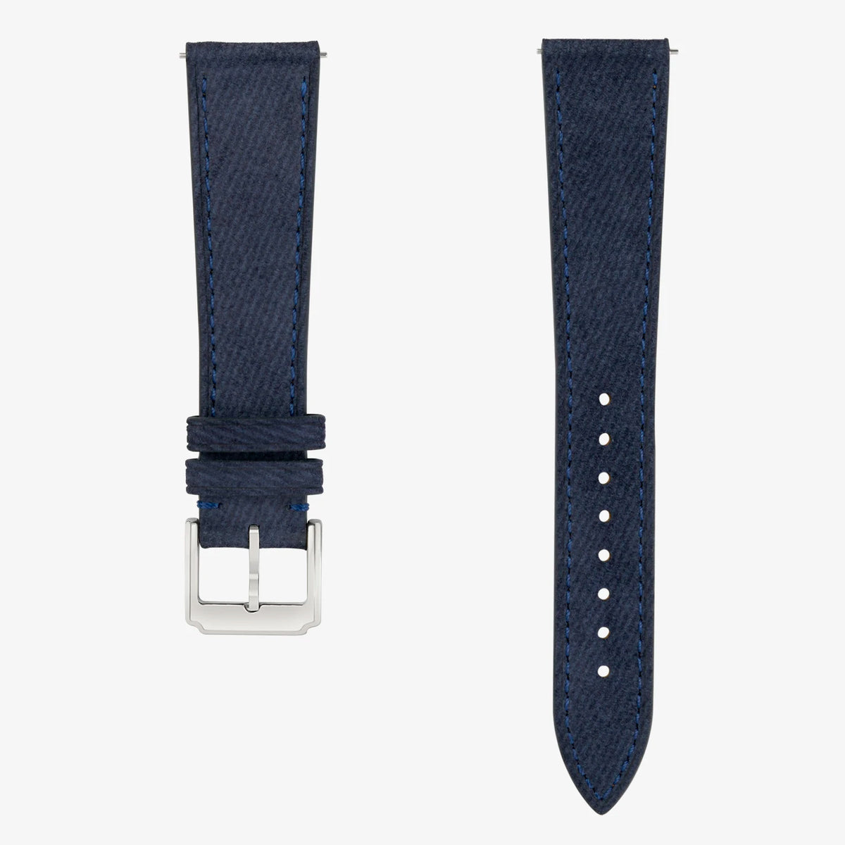 Bracelet de montre en jean bleu foncé 18-21 mm | Wristbuddys