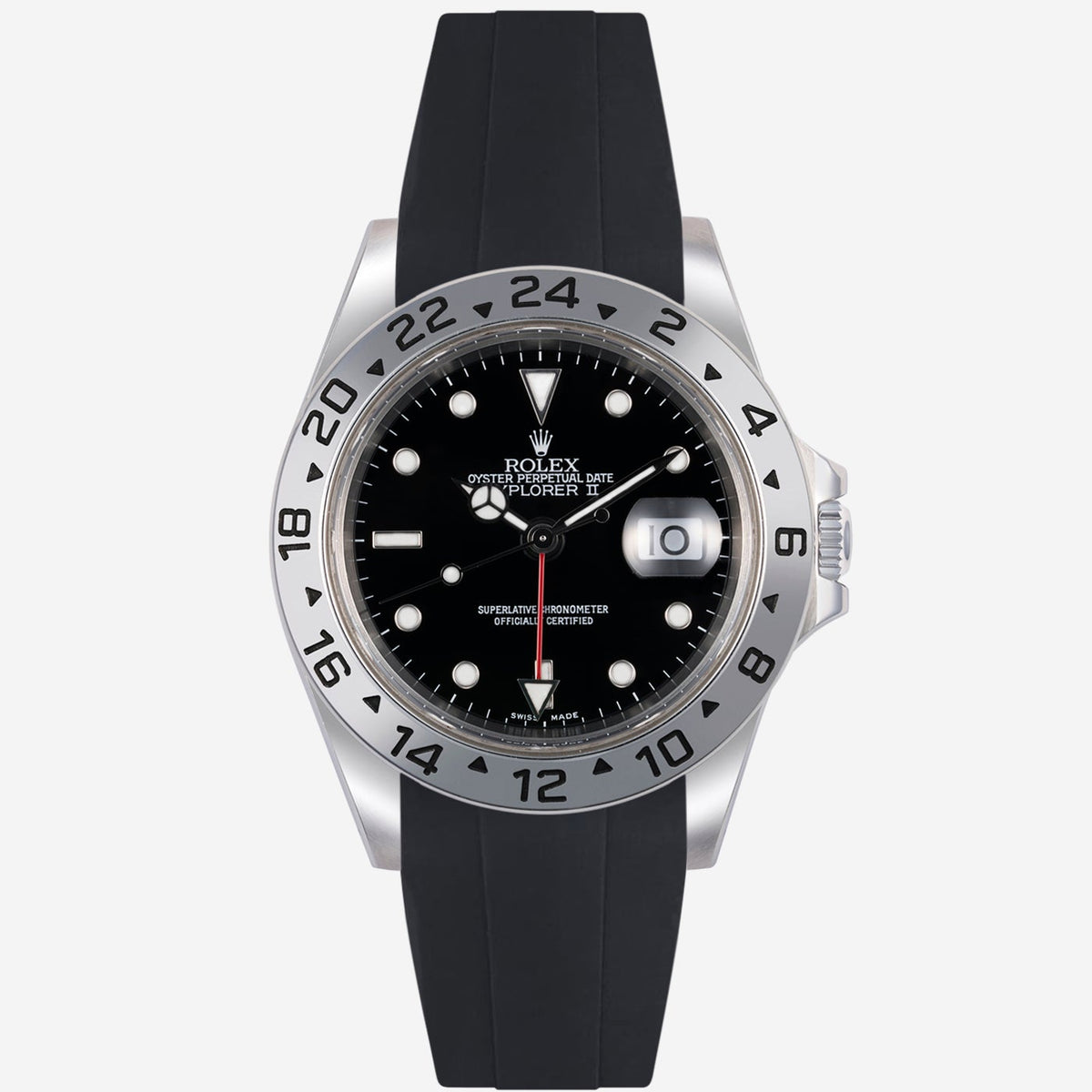 FKM Rubber Strap for Rolex Explorer II 16570 | Wristbuddys.com