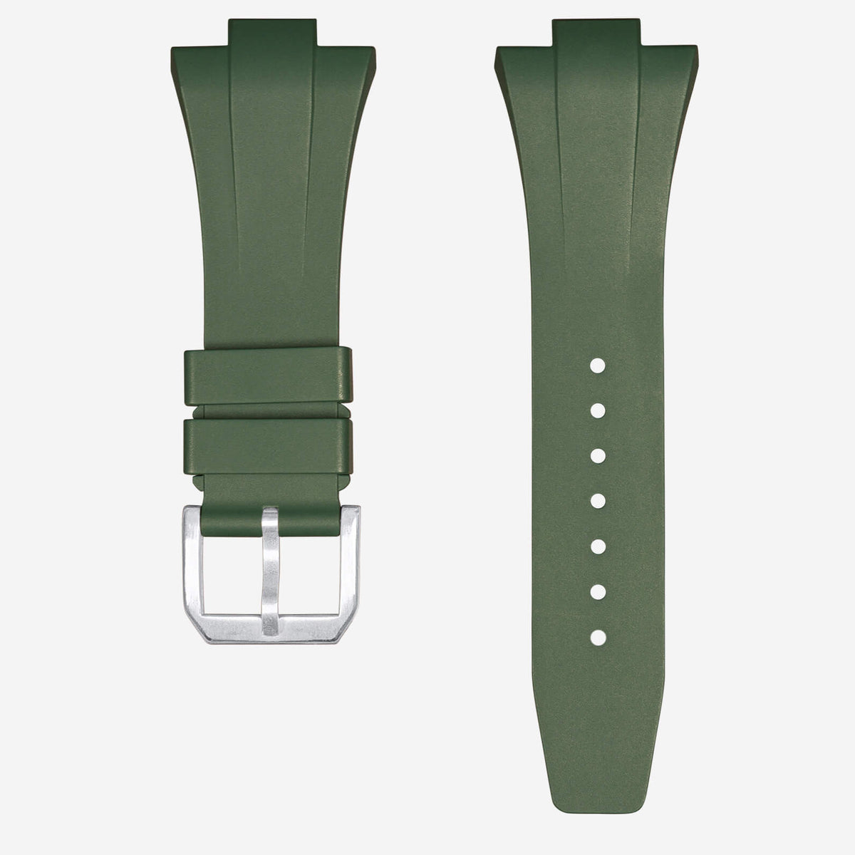 Green FKM Rubber Strap For Tissot PRX - Wristbuddys.com