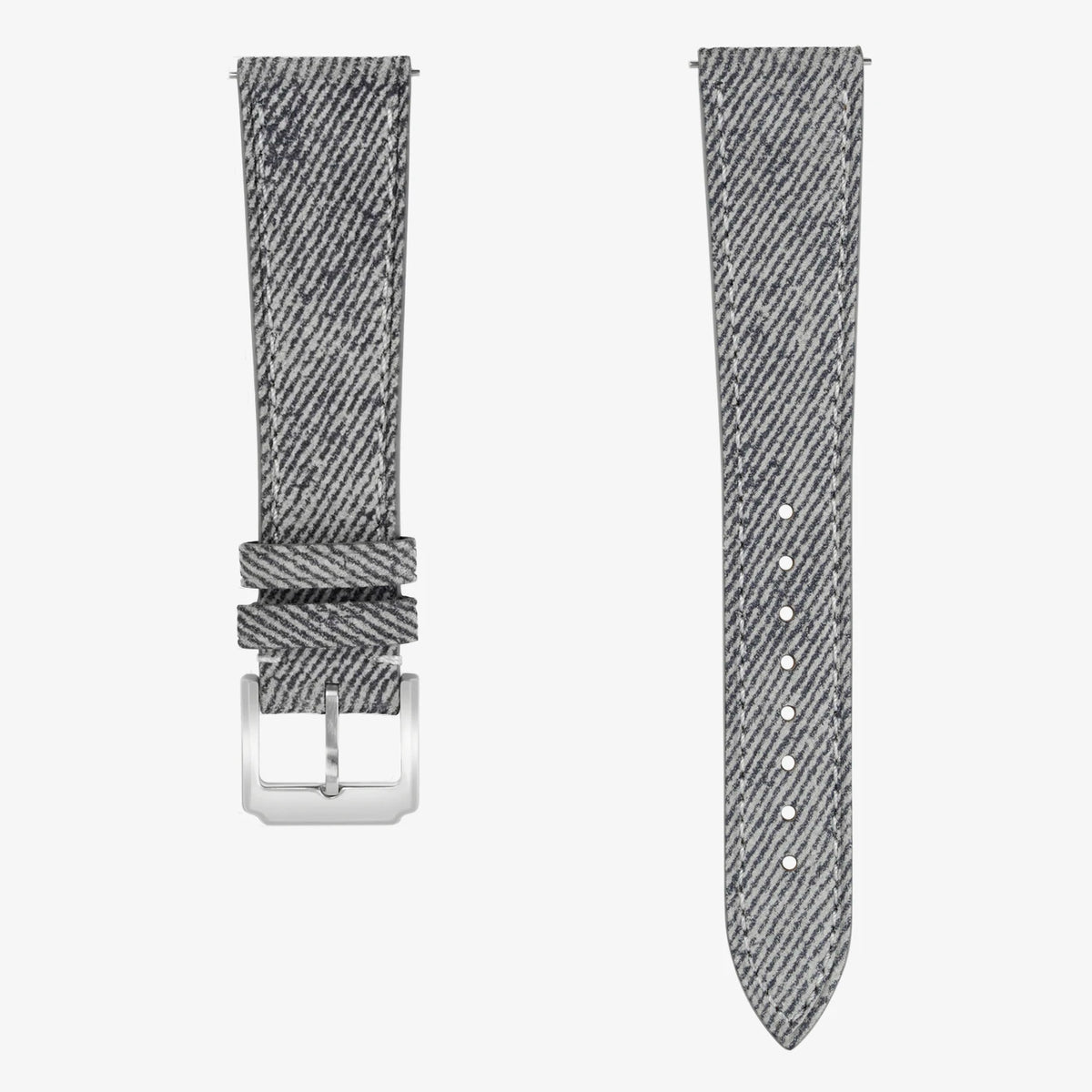 Light Grey Denim Watch Strap 18mm–21mm | Wristbuddys