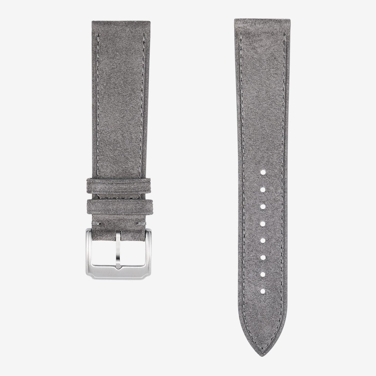 Handmade Light Grey Suede Leather Watch Straps | Italian Quality ...