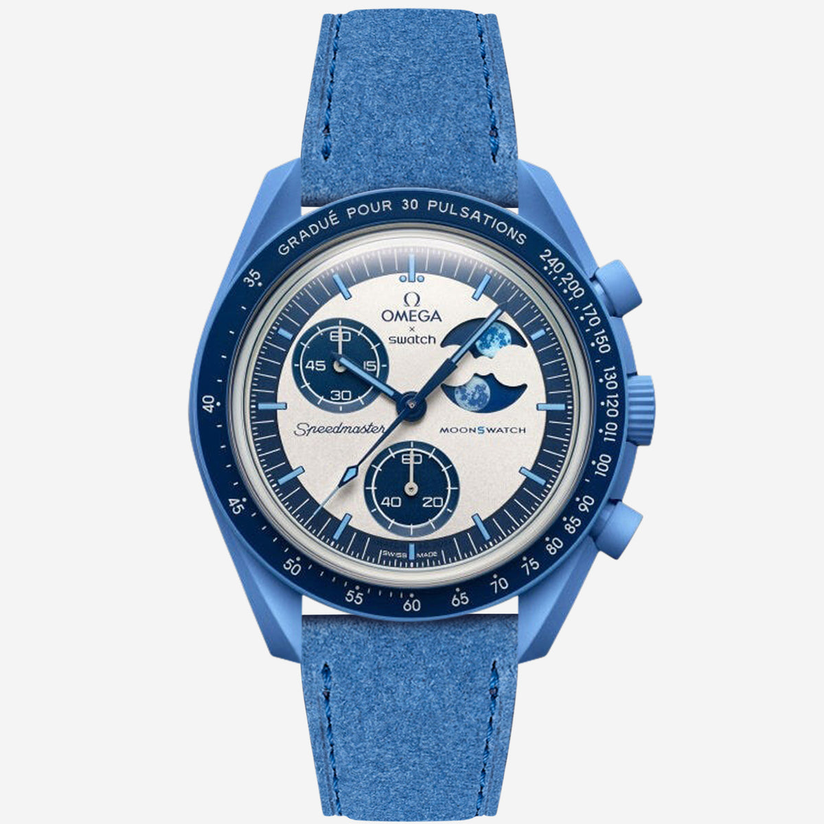 Leather Straps for Omega X Swatch MoonSwatch Misson to the Super Blue ...