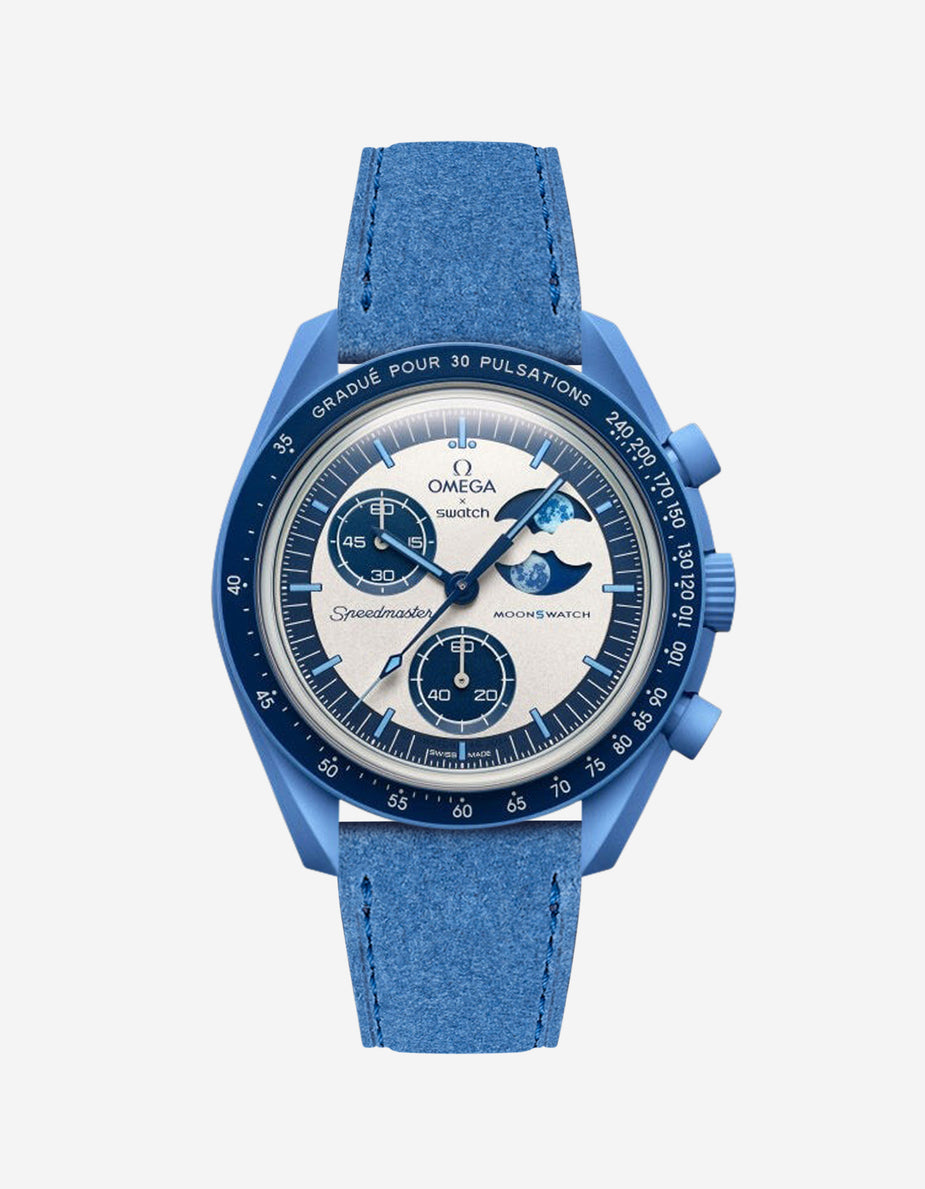 Leather Straps for Omega X Swatch MoonSwatch Misson to the Super Blue ...