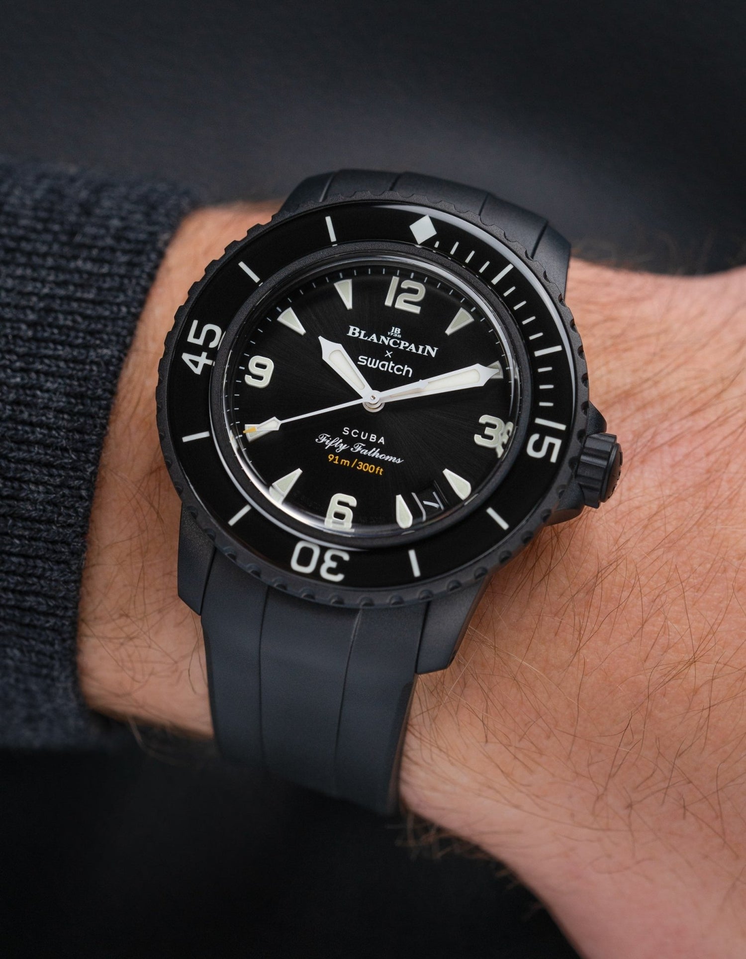 Rubber Watch Strap for Blancpain X Swatch Ocean Of Storms | Wristbuddys.com