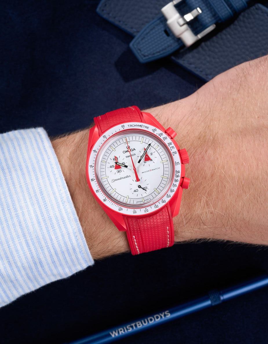 Home Rubber Strap for Omega X Swatch MoonSwatch Mission to Mars