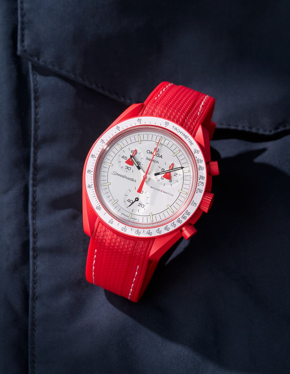 Home Rubber Strap for Omega X Swatch MoonSwatch Mission to Mars