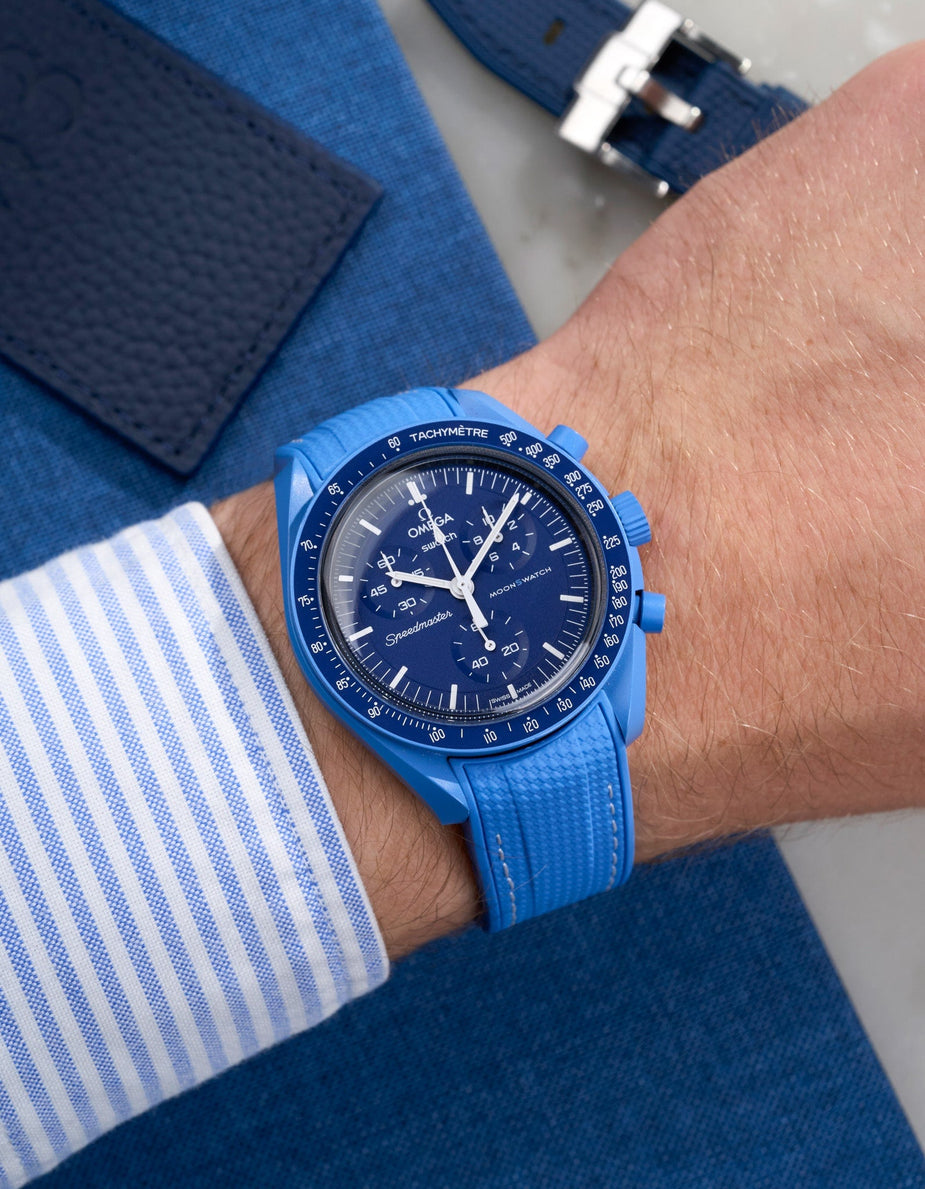 Rubber Watch Strap for Omega X Swatch MoonSwatch Mission to Neptune ...