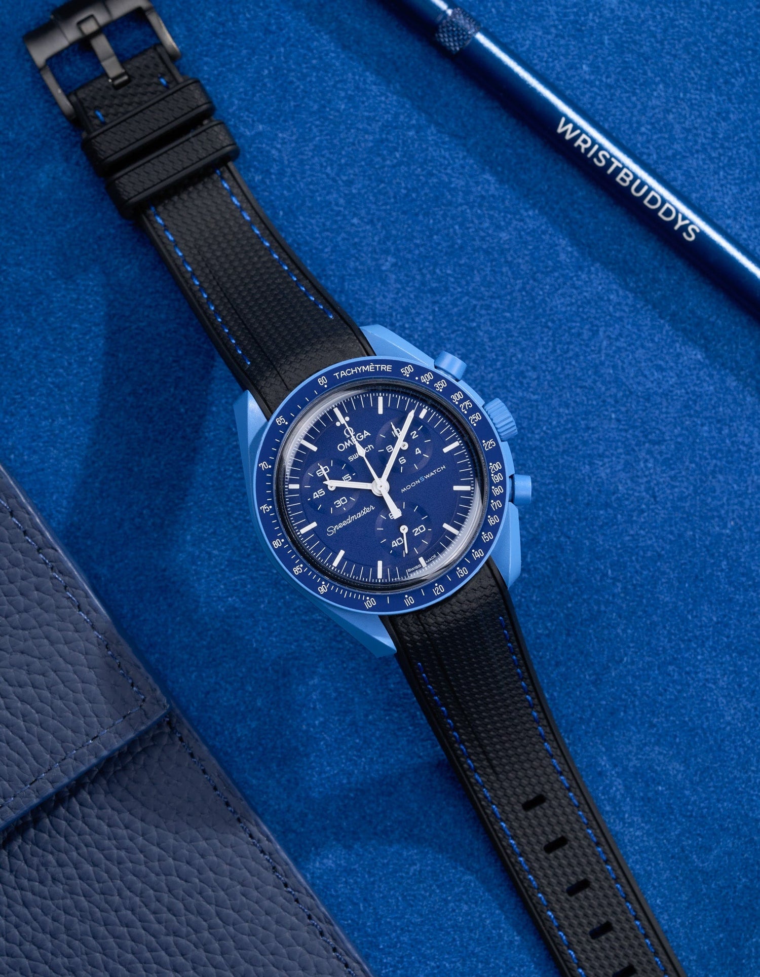 Home Rubber Strap for Omega X Swatch MoonSwatch Mission to Neptune