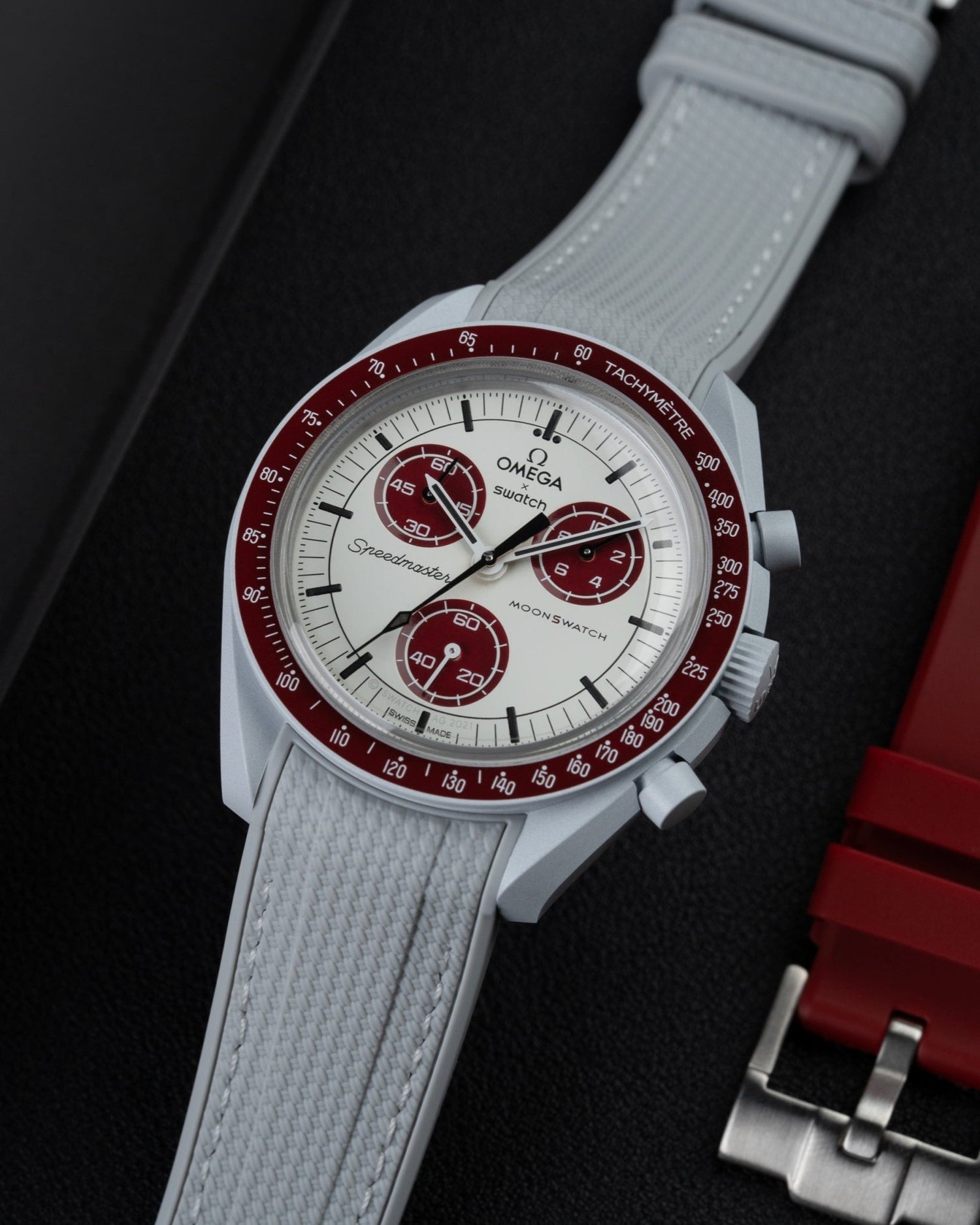 Rubber Watch Strap for Omega X Swatch MoonSwatch Mission to Pluto ...