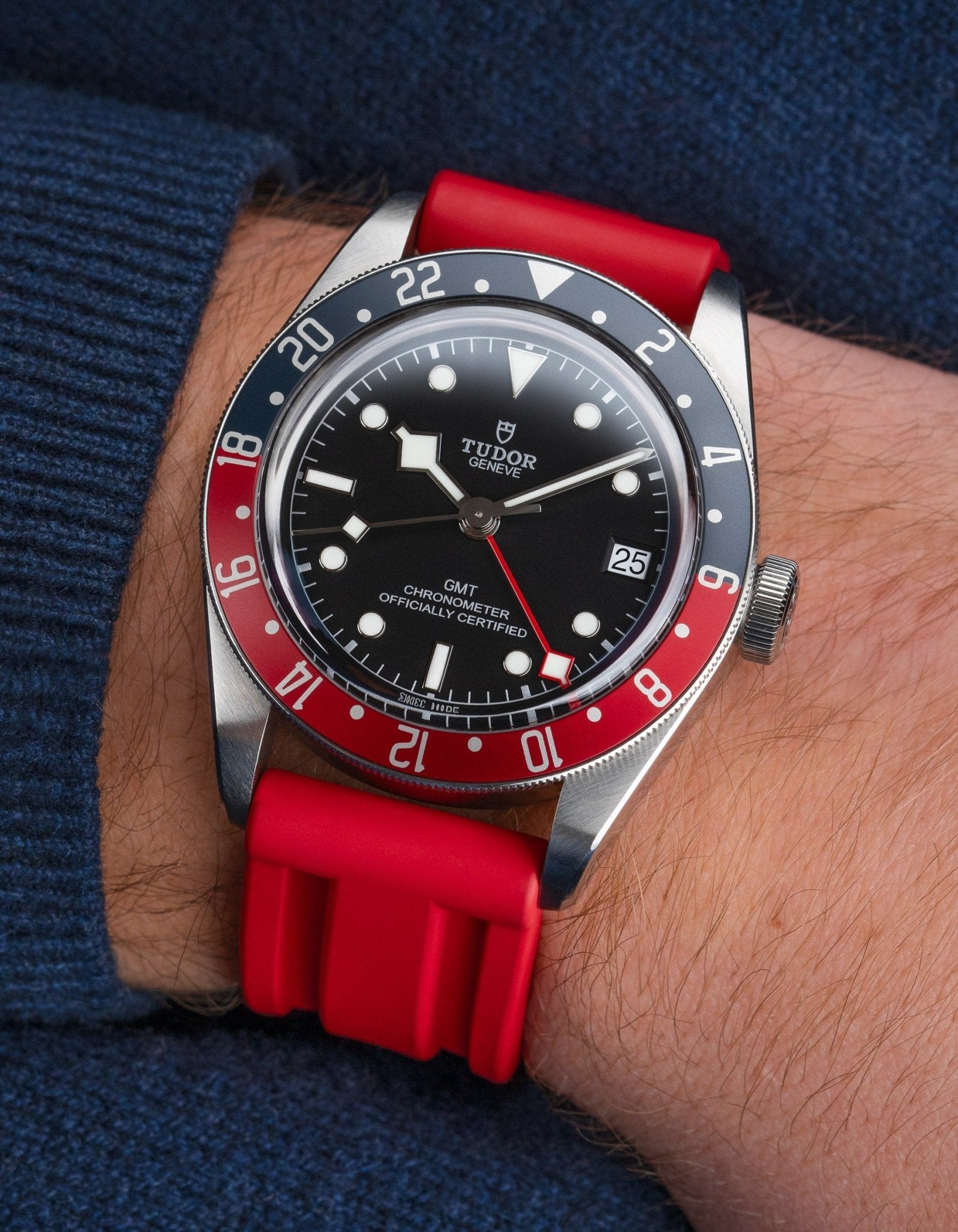 FKM Rubber Watch Strap for Tudor Black Bay GMT | Wristbuddys.com