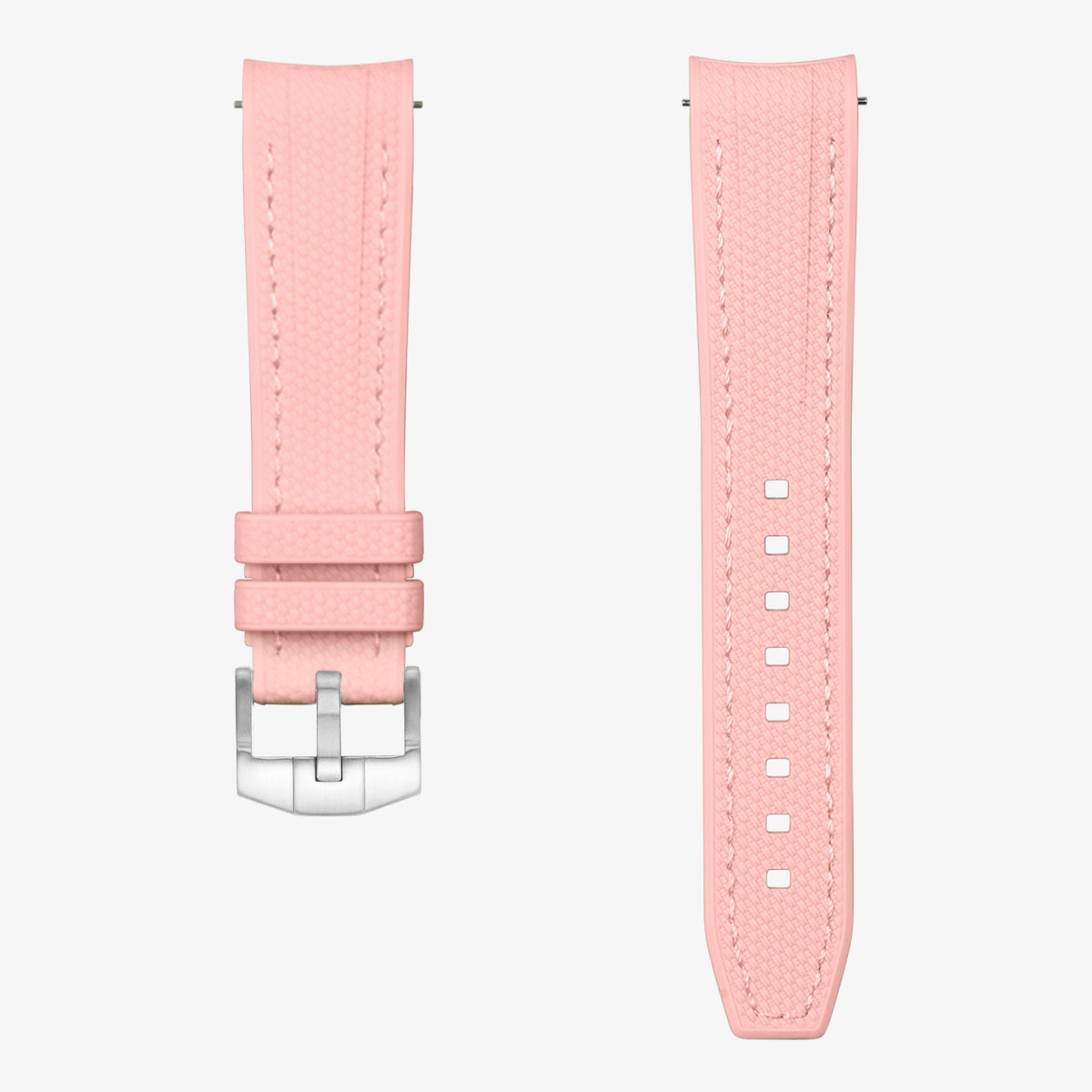 Pink Vertech Curved Rubber Watch Strap for MoonSwatch - Wristbuddys.com