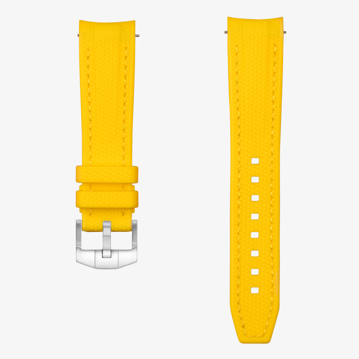 Yellow Vertech Curved Rubber Watch Strap for MoonSwatch - Wristbuddys.com